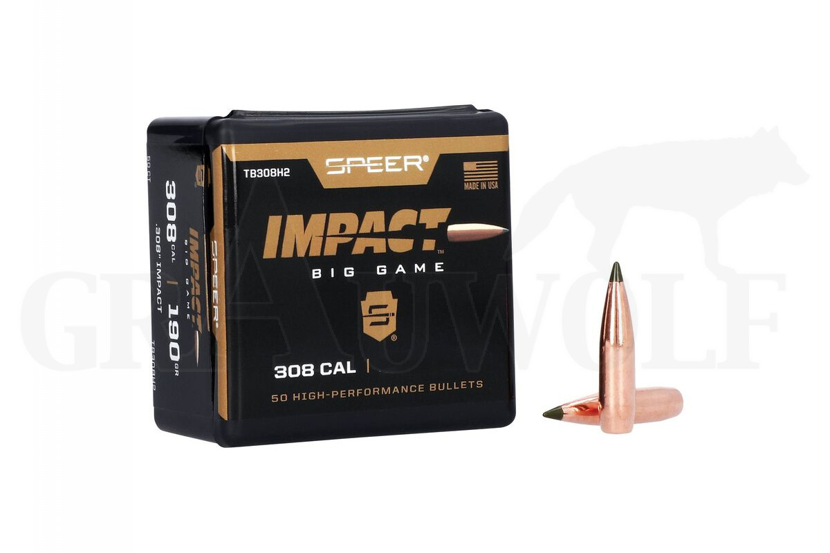 .308 / 7,62 mm 172 gr / 11,1 g Speer Impact Bonded Tipped ...